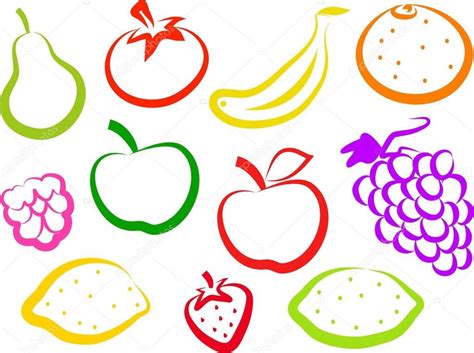 Descargar Iconos de frutas Ilustración de stock Fruit icons