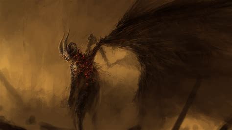 Horns Dark Fantasy Devils Wings 1080p Demon Fantasy Art Hd Wallpaper
