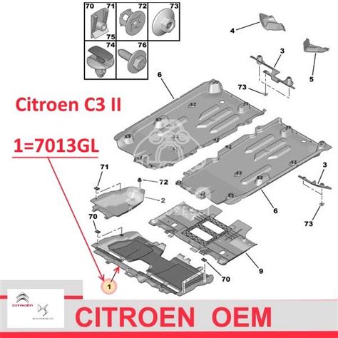 osłona pod silnik Citroen C3 II nowa w oryginale Citroen