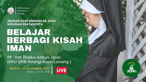Live Ibadah Hari Minggu Ke Sesudah Pentakosta Minggu