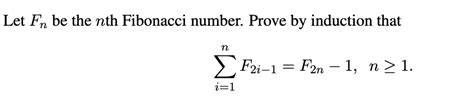 solved let fn be the nth fibonacci number prove by