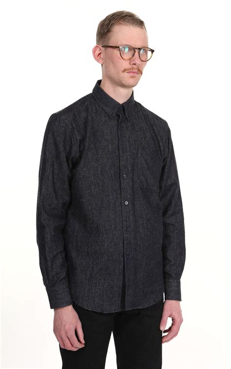 Naked Famous Denim Easy Shirt Slub Nep Rinsed Denim Indigo Cultizm