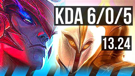 YONE Vs KAYLE MID 6 0 5 6 Solo Kills 300 Games Dominating KR