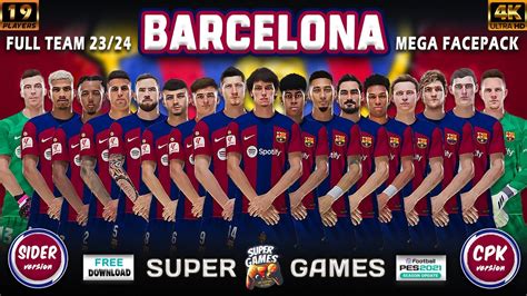 BARCELONA Facepack PES 2021 Season 23 24 SIDER CPK أحدث أوجه