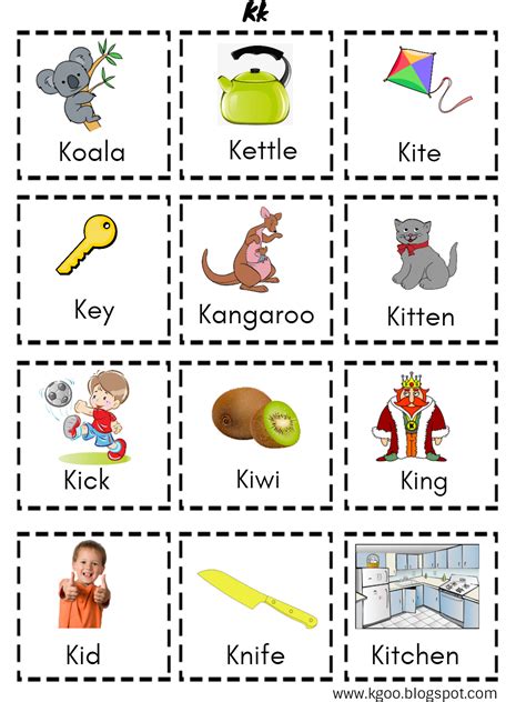 K For Words With Pictures