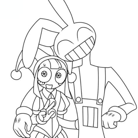 19 The Amazing Digital Circus para colorear PDF para niños