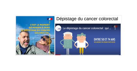 Dépistage du cancer colorectal nouvelle campagne dinformation de l