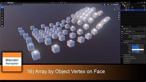 16 array by object vertex or face youtube