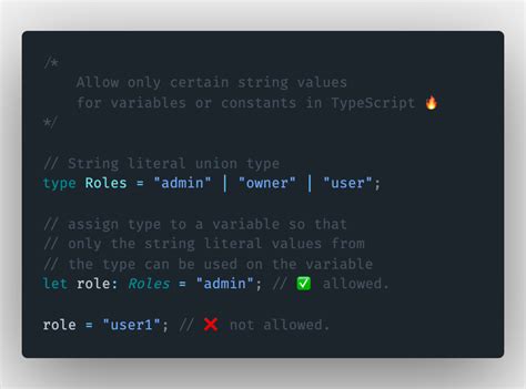 How To Allow Only Certain String Values For Variables Or Constants In Typescript Melvin George