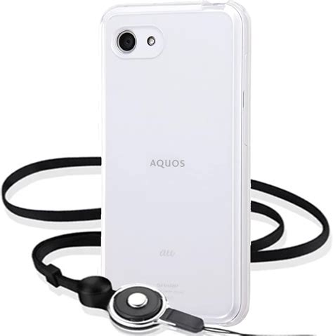 Amazon co jp AQUOS R Compact SHV41 ケース クリア ストラップ 三本付き 適用 SH M06