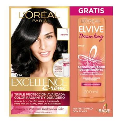 Tinte para cabello L Oréal Paris excellence creme 1 negro