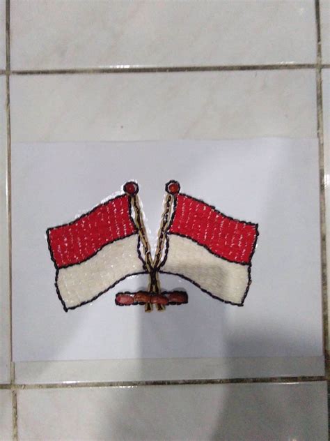 Cara Membuat Kolase Bendera Merah Putih Indonesia Dari Biji Bijian Yang