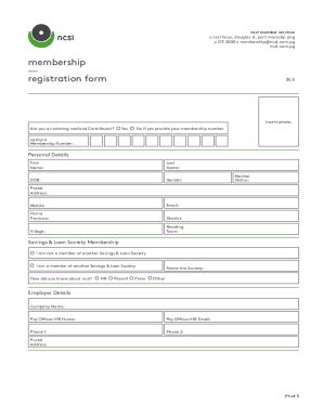 Fillable Online Registration Form Membership NCSL Fax Email Print