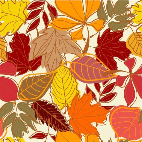 Dibujado a mano las hojas de otoño fondo transparente Vector Premium
