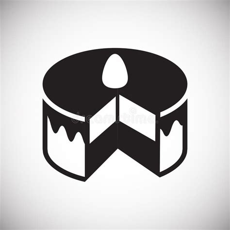 Icono De La Torta En El Fondo Blanco Para El Gráfico Y El Diseño Web