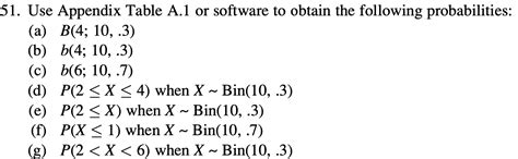 Solved Use Appendix Table A 1 Or Software To Obtain The Chegg