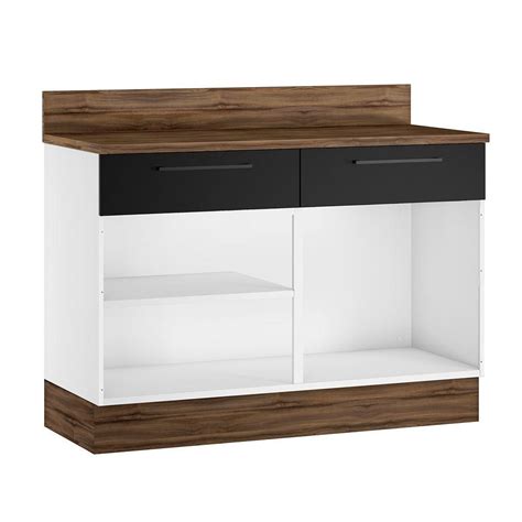 Balcão Itatiaia Exclusive 2 Portas 2 Gavetas BALC 120 Preto Outros