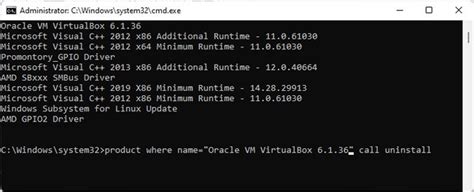 how to uninstall virtualbox on windows