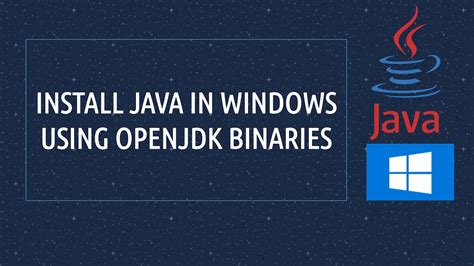java installation in any windows machine openjdk youtube