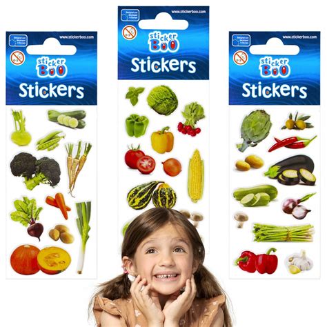 Zestaw Naklejek Dla Dzieci Naklejki Warzywa Stickerboo Sklep EMPIK