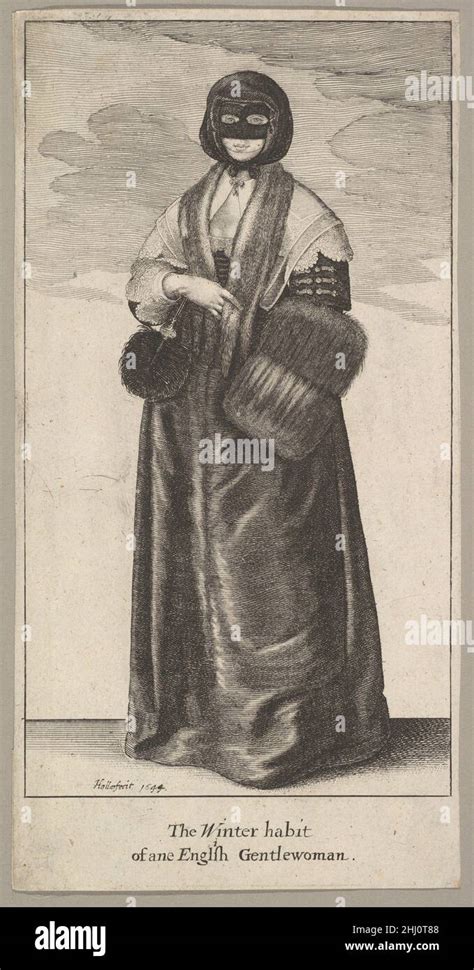 English Lady In Winter Costume The Winter Habit Of An English