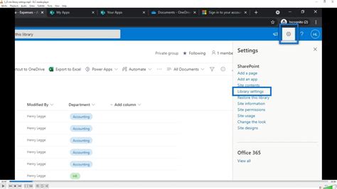 SharePoint Site Library Settings An Overview Quant Insights Network
