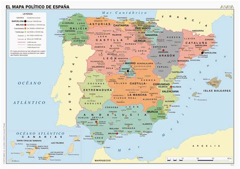 Mapa político de España Mapa de España