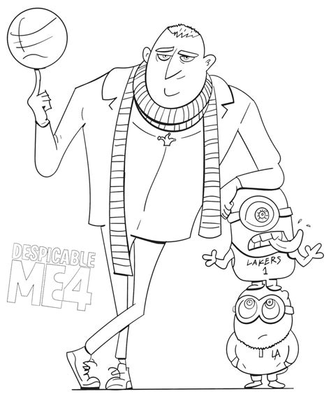 Coloriage Moi Moche et Méchant 4 Lucy télécharger et imprimer