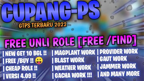 50 ONLINE FREE ROLE UNLI GROWTOPIA PRIVATE SERVER TERBARU 2022