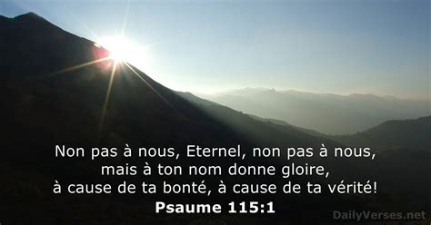 20 Avril 2024 Verset Biblique Du Jour Psaume 115 1 DailyVerses Net