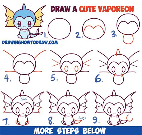 How To Draw Cute Pokemon Characters Pokemon Drawing Easy