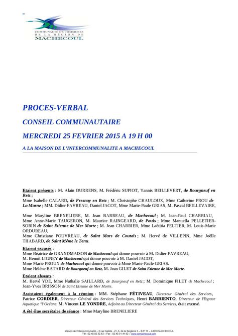 Calaméo PV Conseil COmmunautaire du 25 février 2015