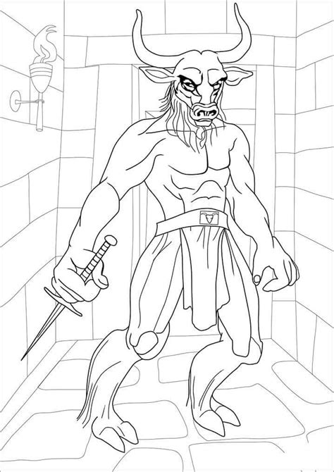 Desenhos De Minotauro Para Colorir Pintar E Imprimir Colorironlinecom