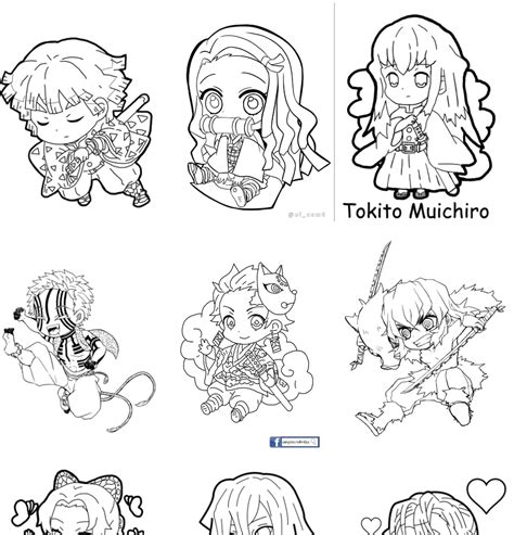 Hướng dẫn vẽ tranh tô màu chibi cute thanh gươm diệt quỷ cho người mới