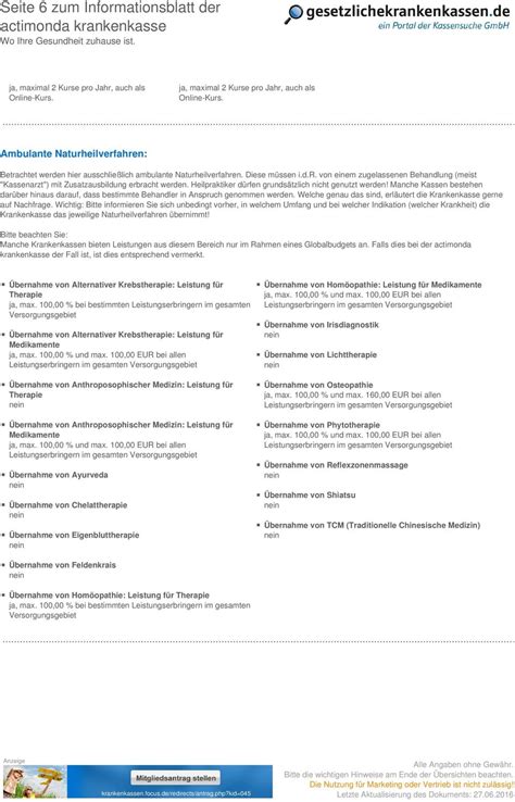 Informationsblatt Zur BARMER GEK Zur Kassensuche