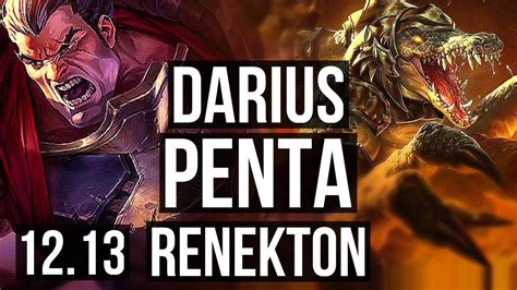 Darius Vs Renekton Top Penta M Mastery Games Legendary