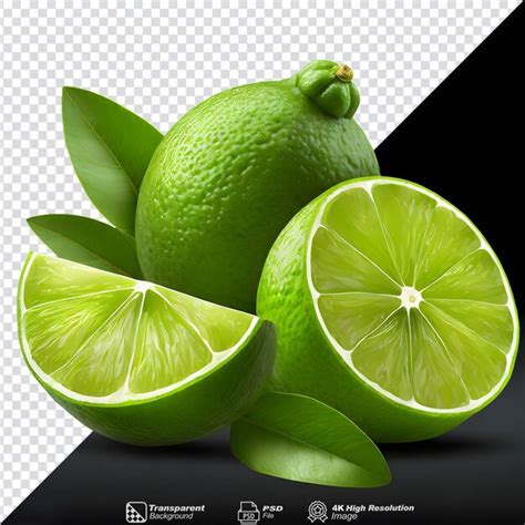 Premium Psd Lime Isolated Fruits On Transparent Background