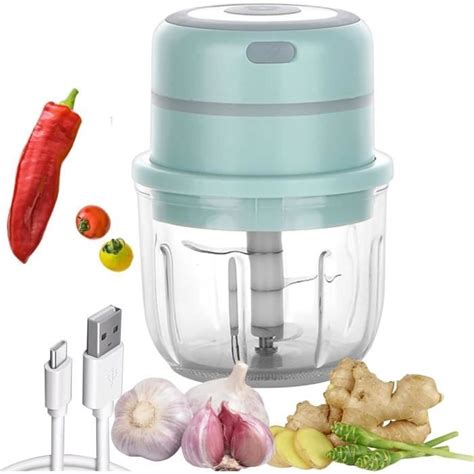 Hachoir Électrique Presse Ail Hachoir Tristar De 300Ml Rechargeable Usb