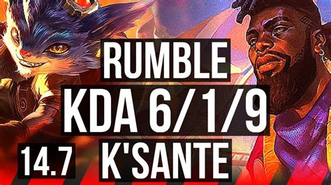RUMBLE Vs K SANTE TOP 6 1 9 600 Games KR Master 14 7 YouTube