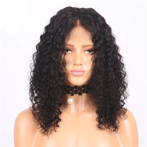 150 Density Deep Curly Lace Front Wig With Pre Plucked Hair Line