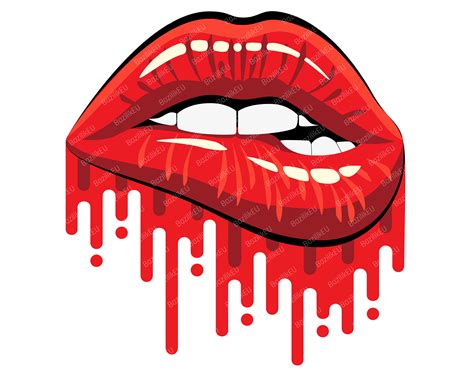 Dripping Lips Svg Biting Lips Svg Black Woman Svg Kiss The Best Porn