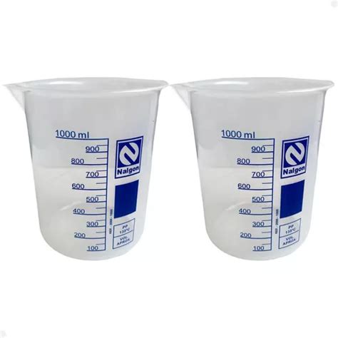 Kit De Vasos De Pl Stico Becker Con Vasos Graduados De Ml De