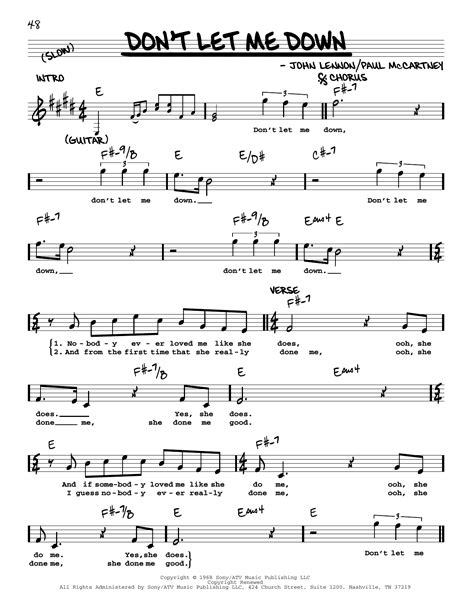 Don T Let Me Down Jazz Version By The Beatles Sheet Music For Real