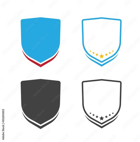Military Badge Shapes Clipart