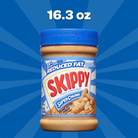 Skippy Reduced Fat Super Chunk Peanut Butter Spread Ounce