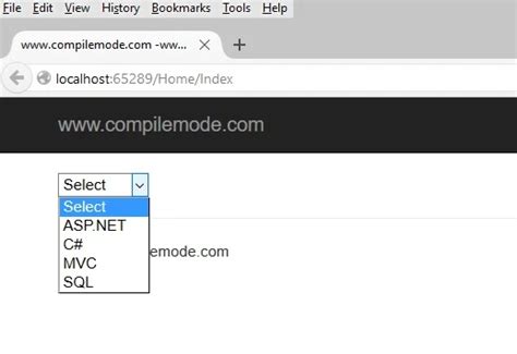 binding dropdownlist using html dropdownlistfor in asp mvc