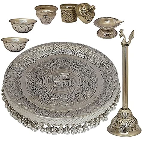 Buy Divya Mantra Pooja Thali Puja Mandir Decoration Items Aarti Plate