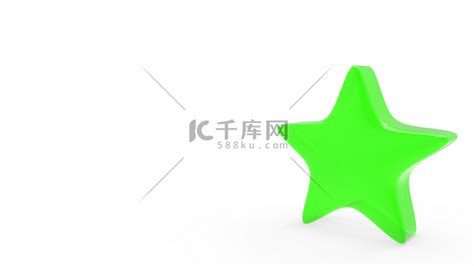 3d 彩色背景上的绿色星高清摄影大图 千库网