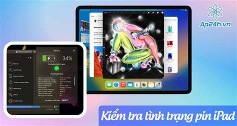 Kiểm tra tình trạng pin iPad Số lần sạc và độ chai pin