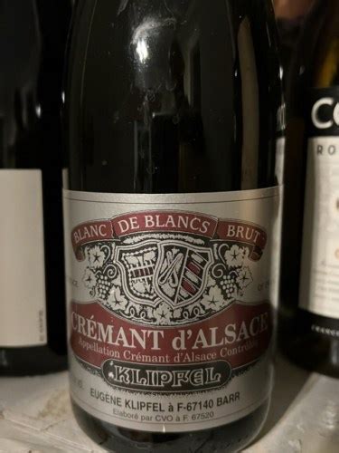 Eugene Klipfel Crémant d Alsace Blanc de Blancs Brut Vivino Australia